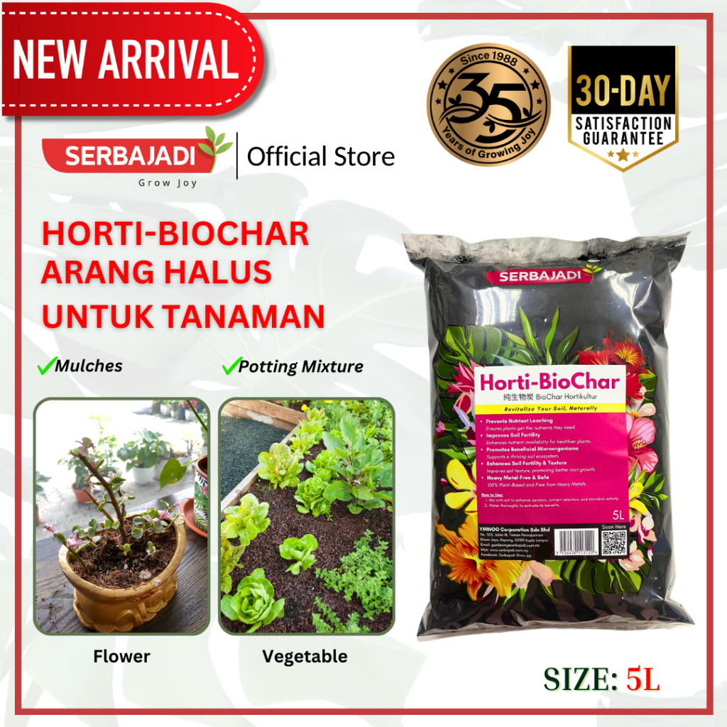 Serbajadi Horti-BioChar Soil Ammendments | Tanah Hortikultur 5L & 20L ...
