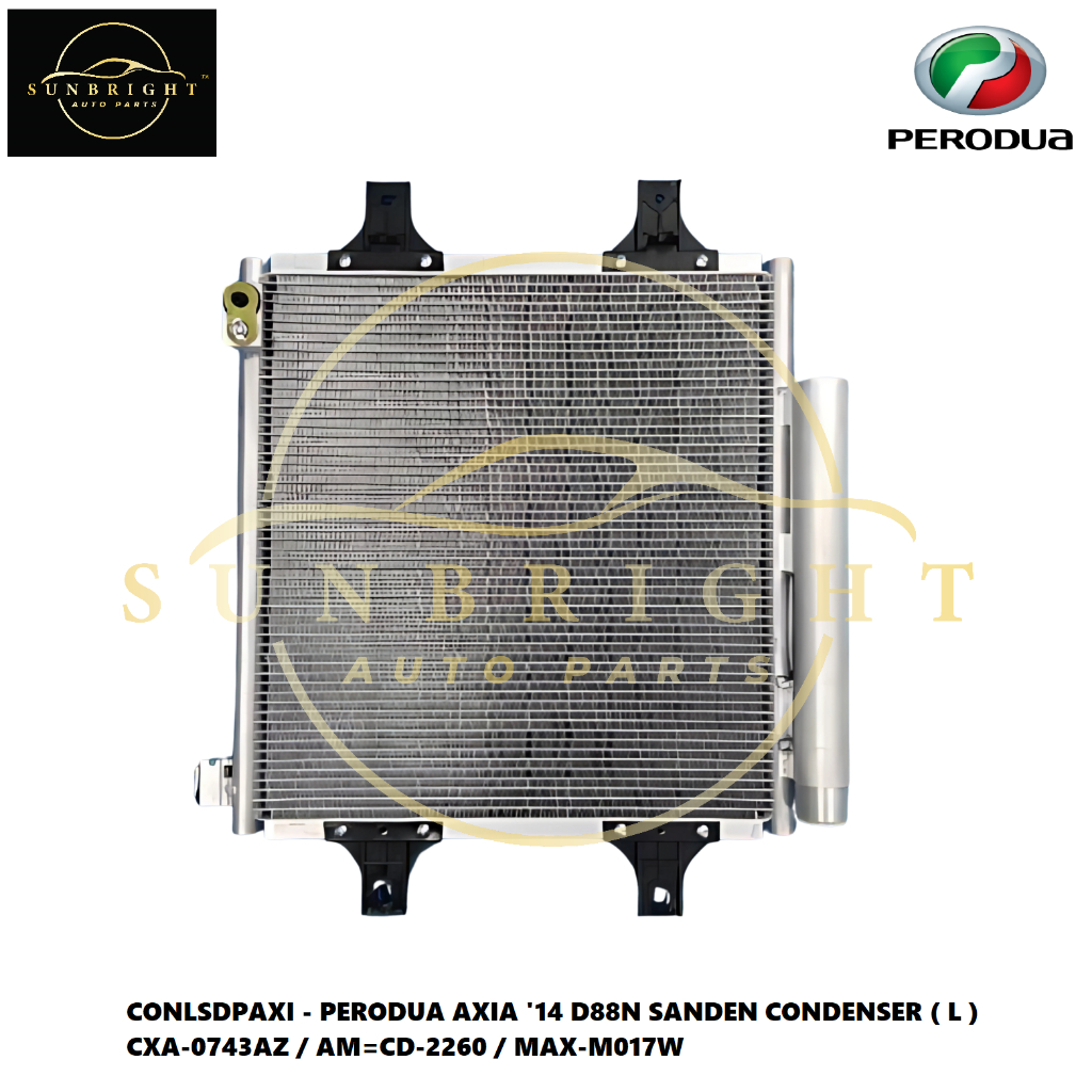 PERODUA AXIA '14 D88N SANDEN CONDENSER ( L ) CXA-0743AZ / AM=CD-2260 ...
