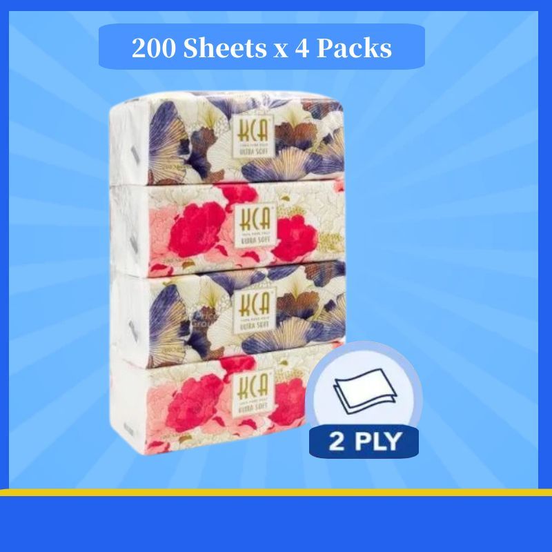KCA Soft Pack Facial Tissue 4x200'S (2Ply) | Shopee Malaysia