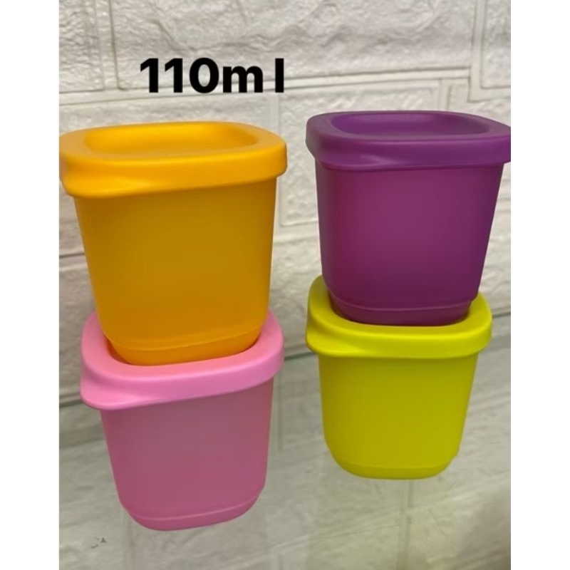 Tupperware Mini Cubix Square 110ml (4) | Shopee Malaysia