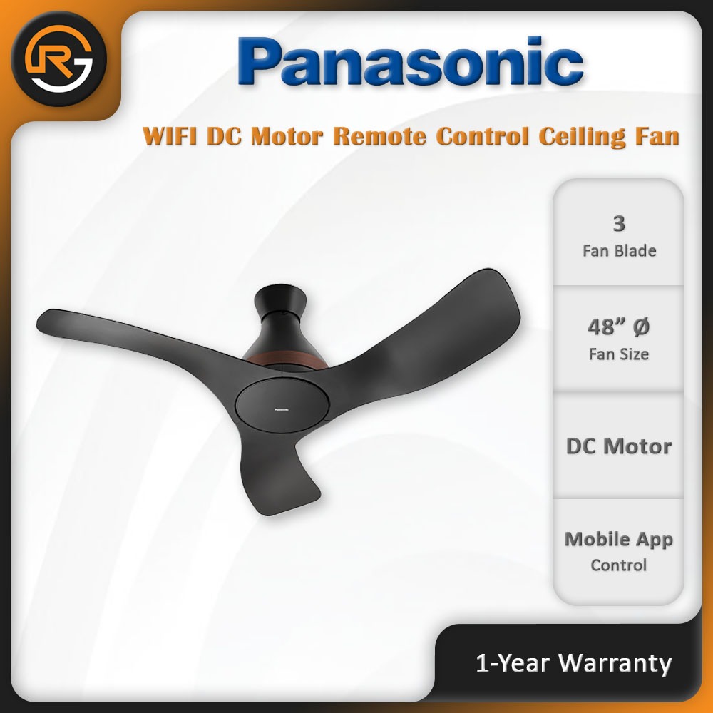 [𝐅𝐑𝐄𝐄 𝐃𝐄𝐋𝐈𝐕𝐄𝐑𝐘] PANASONIC F-M12ECVBKH-BLACK WIFAN (48") WIFI Dc Motor ...
