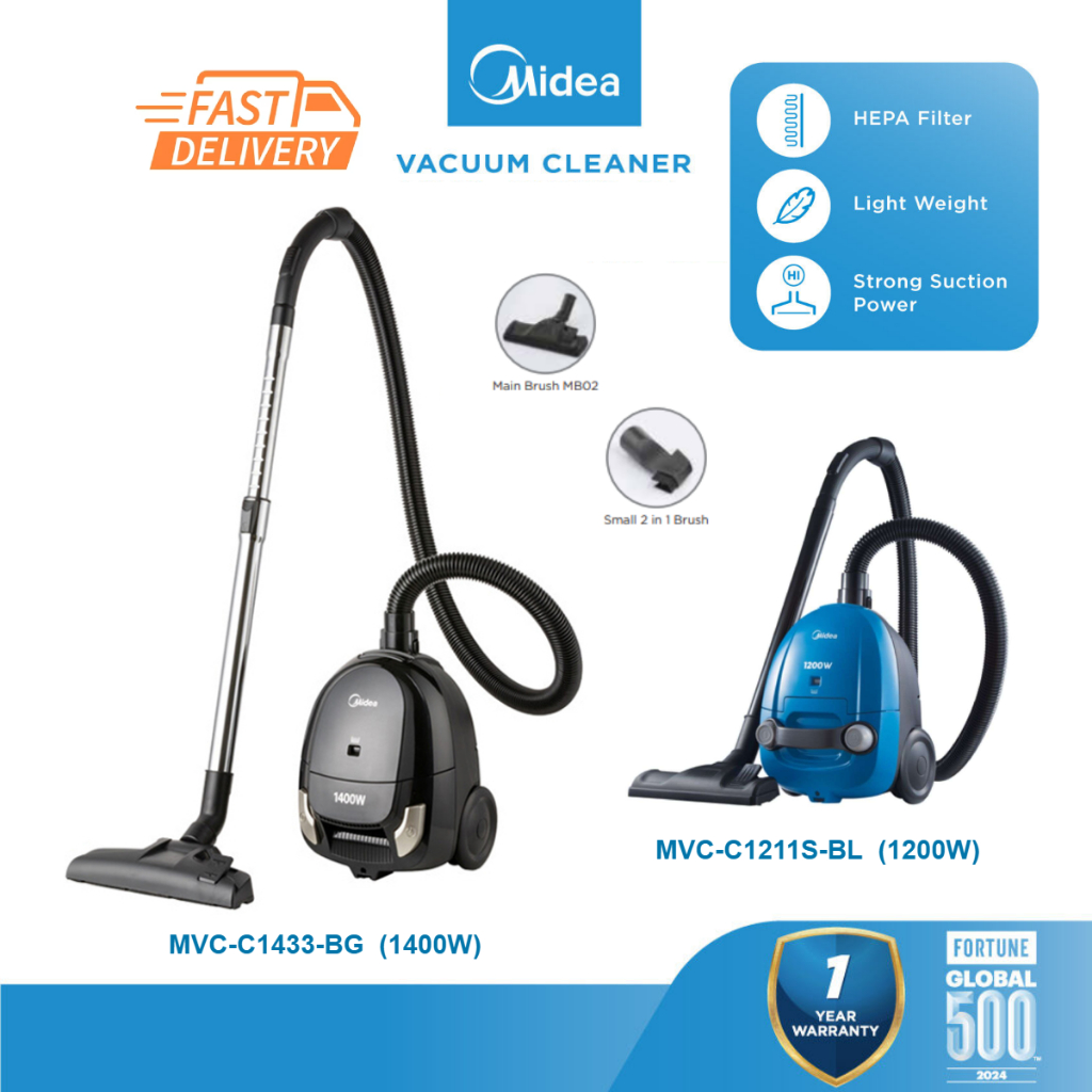 Midea MVC-C1422 / MVC-C1211S Bagged Vacuum Cleaner | Shopee Malaysia
