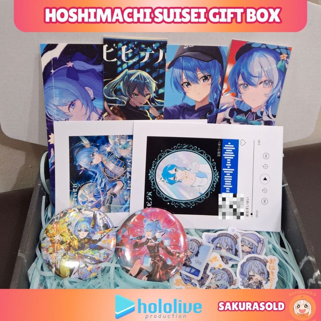 Hololive Hoshimachi Suisei Gift Box Suisei Sticker Hololive Pin Badge ...