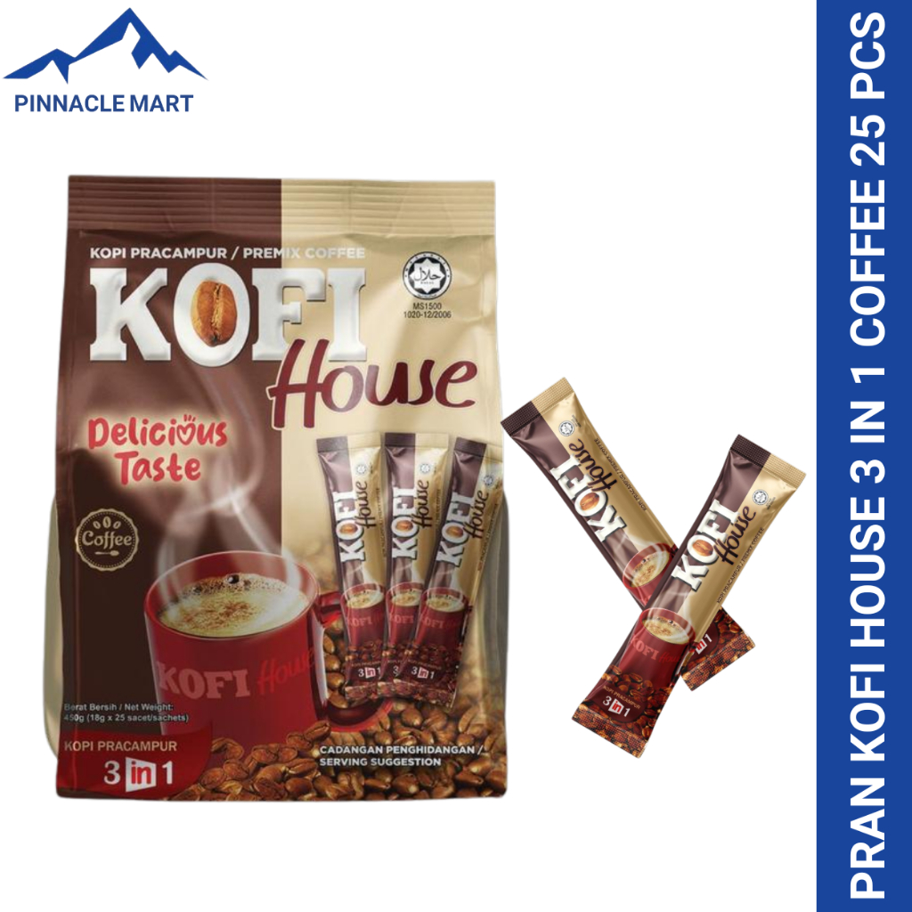 PRAN 3 IN 1 KOFI HOUSE INSTANT COFFEE 24 PACKET | Shopee Malaysia