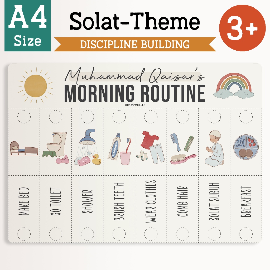Bramble – Islamic Daily Routine Flip Board for Kids (Boy) | Visual ...