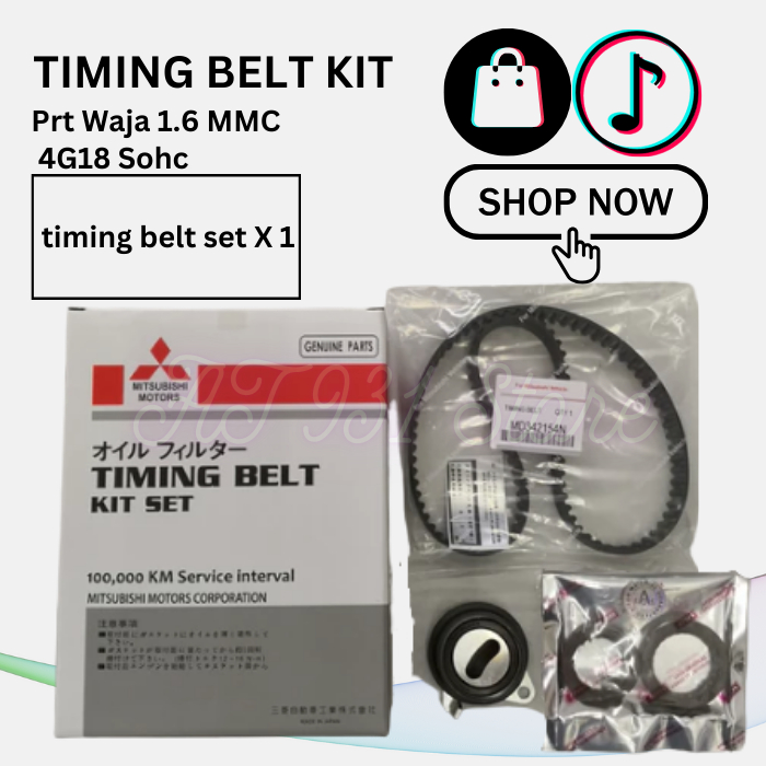 Proton Waja 1.6 mmc 4G18 Timing Belt Kit Set 100,000 km 109YU25 // Belt ...