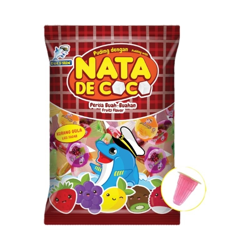 [TKM] Captain Dolphin (Pudding) With Nata De Coco Fruits Flavour 1300g (13g x 100cup) | Shopee ...