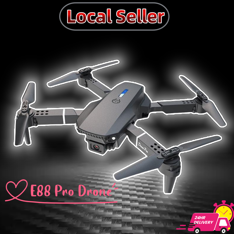 Drone E88 Pro Mini RC Quadcopter Foldable 3 Drone Battery With Camera ...