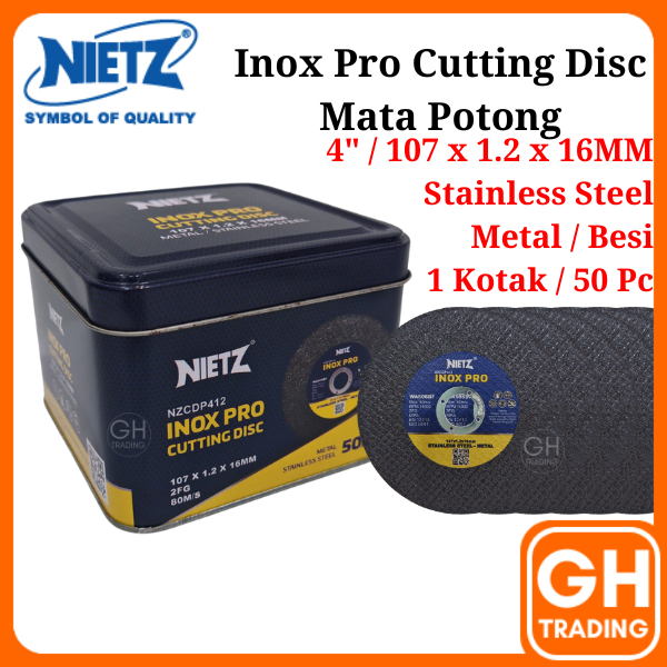 SOBAR 1Box 4" INOX Cutting Disc 4" x 1.2 x 16mm Stainless Steel Cutting ...