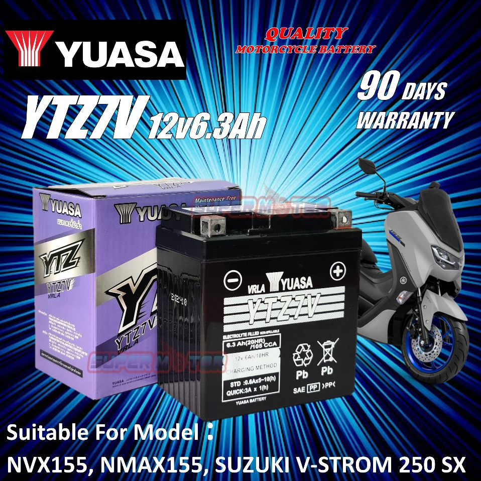 YTZ7V BATTERY FOR YAMAHA NVX 155 / YAMAHA NMAX THAI YUASA BATTERY ...