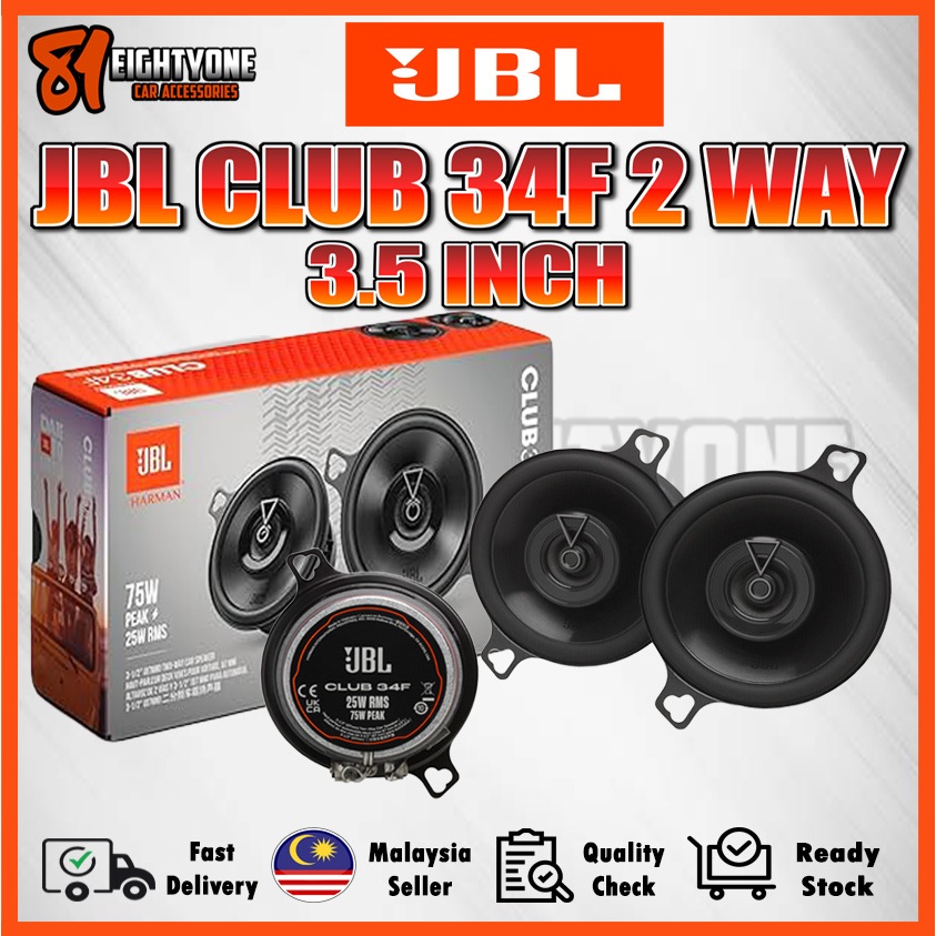 [81] 100% ORIGINAL JBL CLUB 34F 2 WAY SPEAKER CAR AUDIO TOYOTA HONDA NISSAN PERODUA PROTON ...