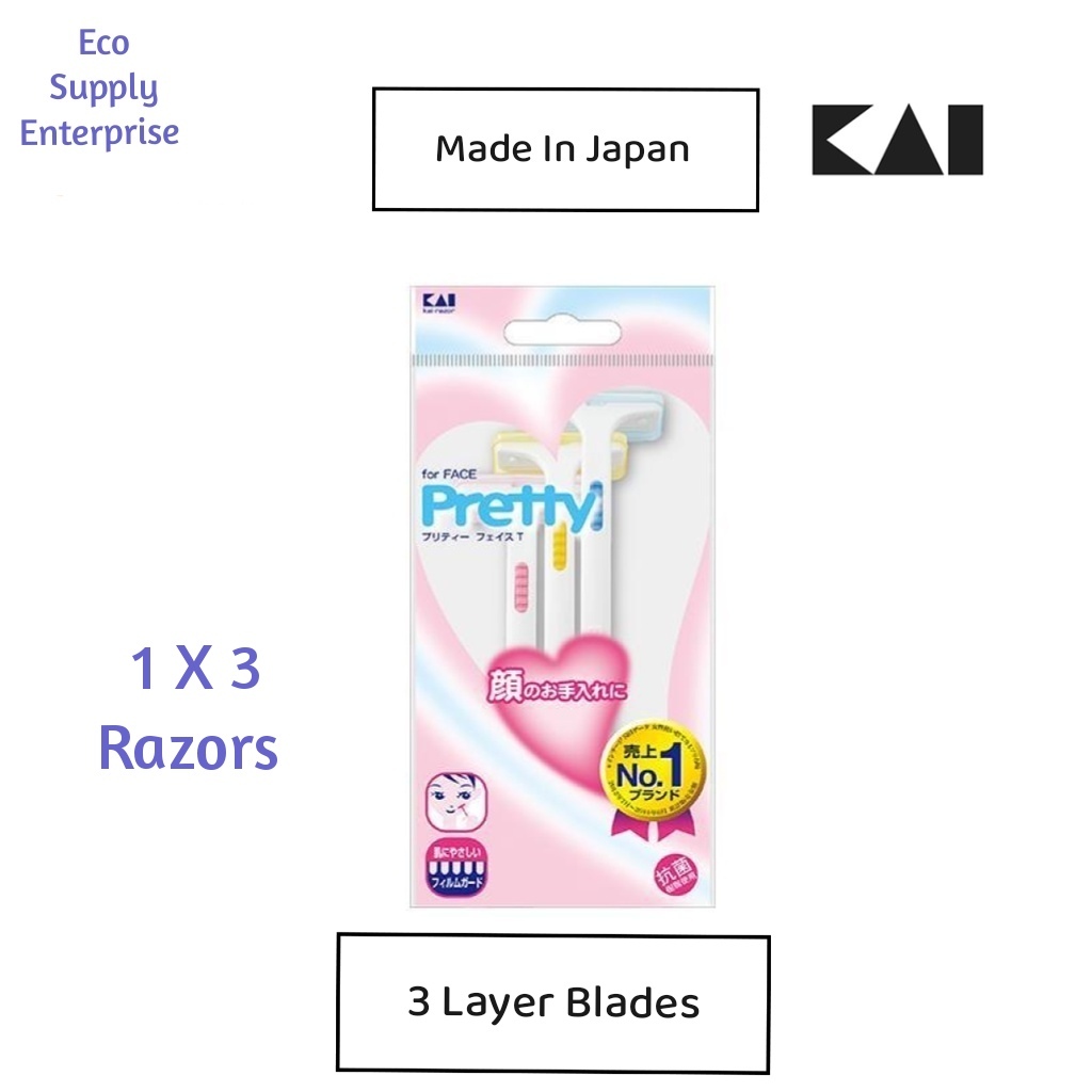 KAI Pretty Face 3 Razor 3's Blades - (Made in Japan) | Shopee Malaysia
