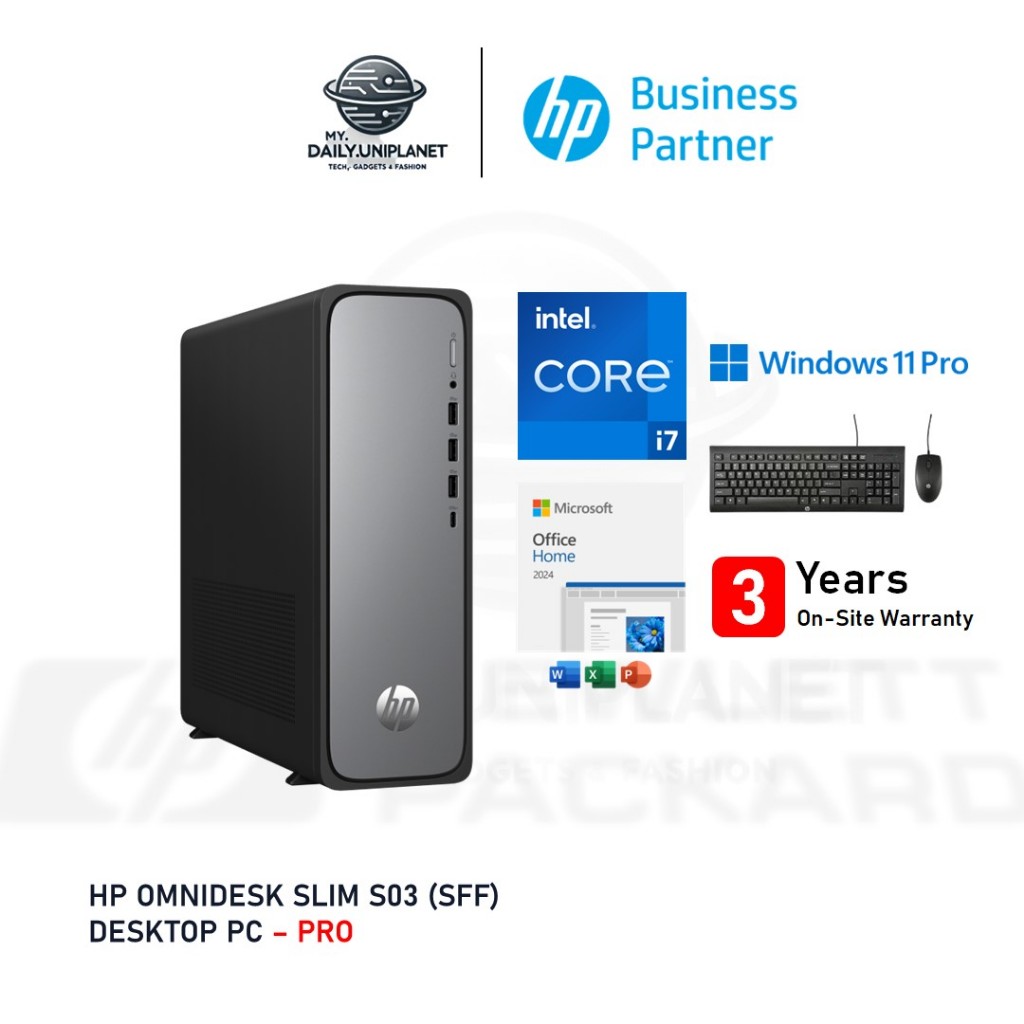 HP OMNIDESK SLIM S03 (SFF) DESKTOP PRO | 14th Generation Intel Core i3 / i5 / i7 Processor | 8GB ...