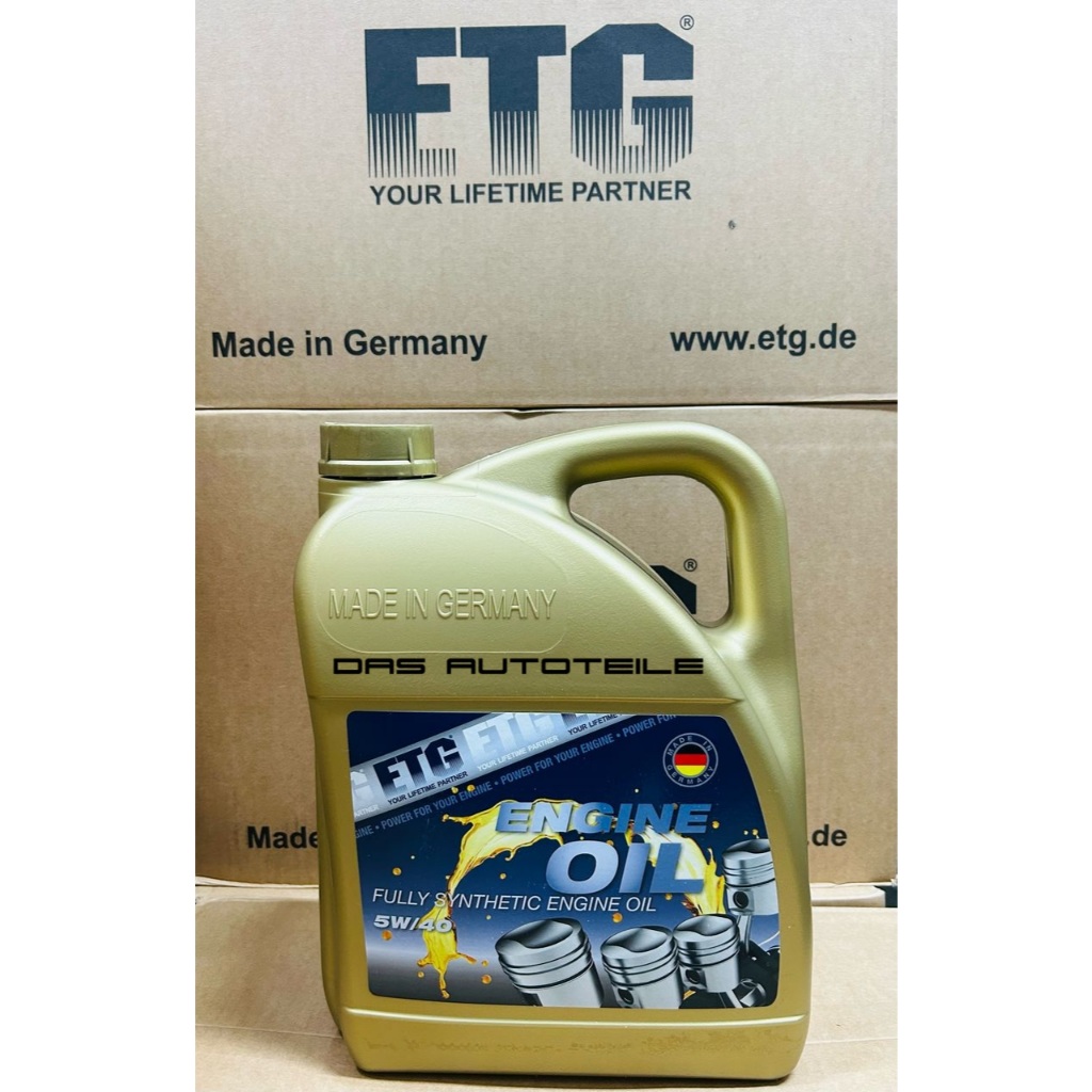 ETG Germany Engine Oil SAE 5W-40, 5W40, Full Synthetic Oil, 5 Litres ...