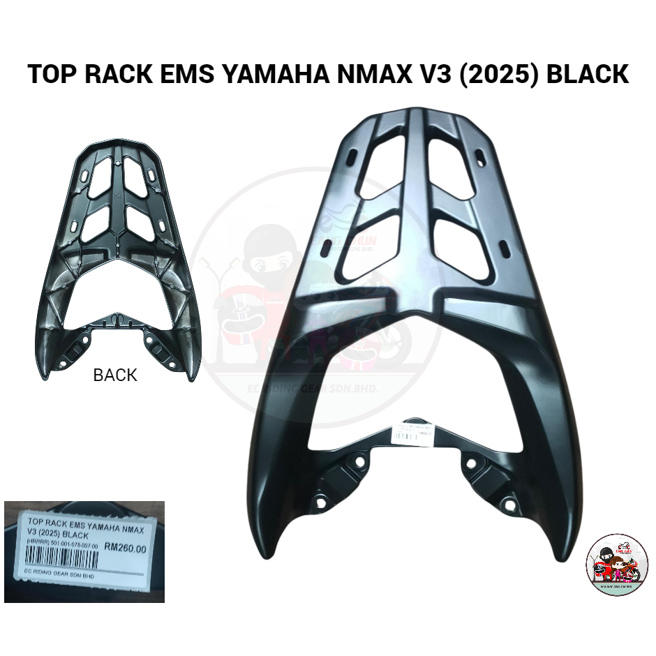 TOP RACK EMS YAMAHA NMAX V3 (2025) BLACK | Shopee Malaysia
