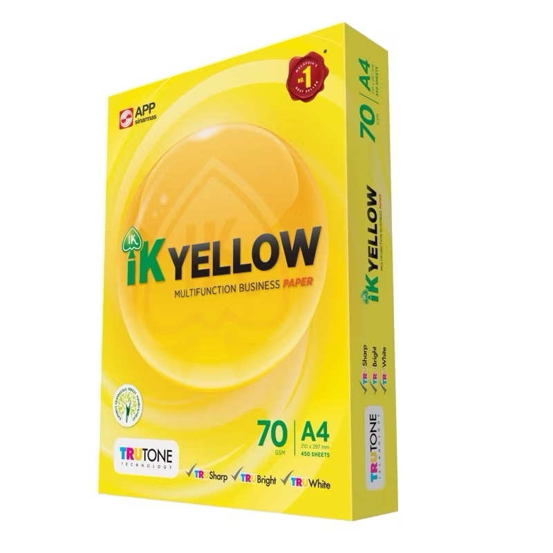 Ik Yellow A4 70gsm 1 Ream (450sheets) | Shopee Malaysia