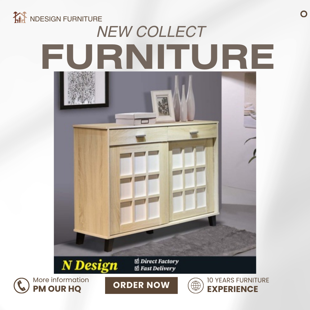 [N Design] Low Shoe Cabinet / Rak Kasut / Shoe Rack / Almari Kasut ...