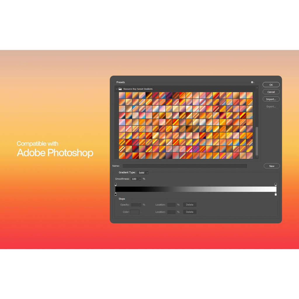 Photoshop Gradients Present 200 Gradient Color Preset | Shopee Malaysia