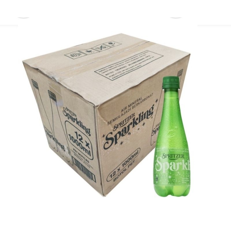 SPRITZER SPARKLING MINERAL WATER 1cartoon 12 Botol/1Liter | Shopee Malaysia