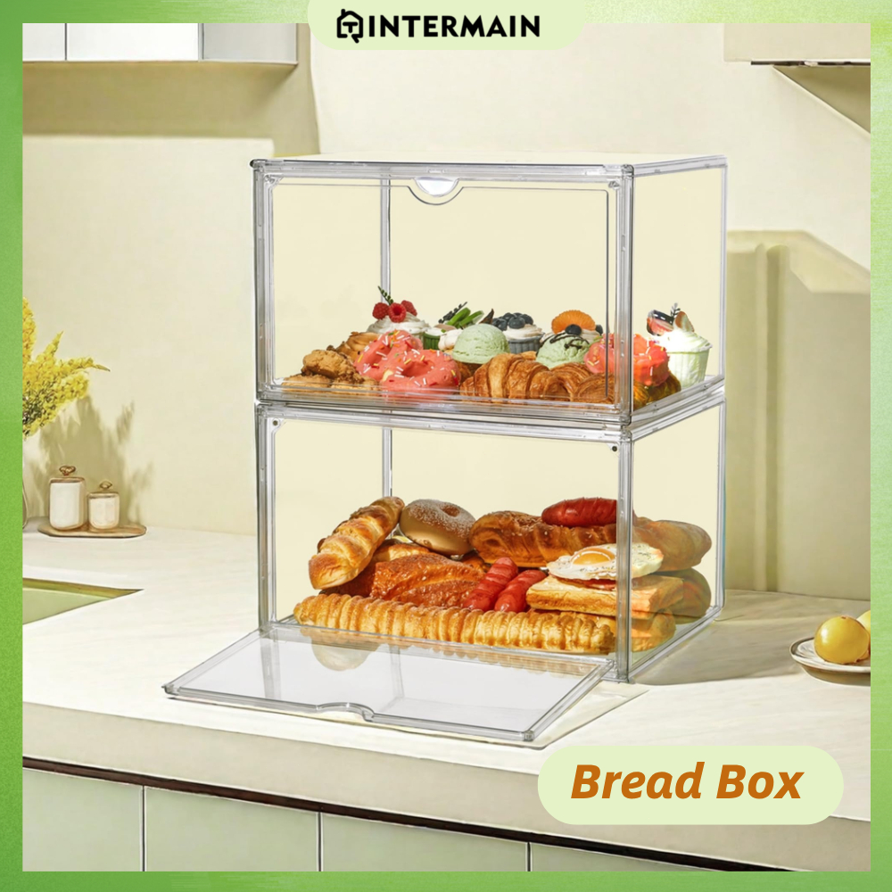 Stackable Bread Boxes for Kitchen Countertop Large Bread Storage ...