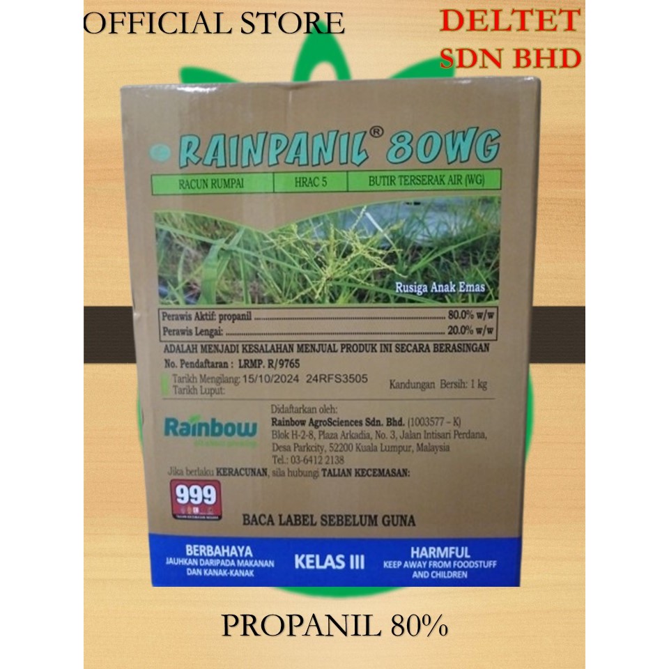 Rainpanil 80WG (1Kg) Propanil 80% (Sama Dengan Nufarm Rainpanil / STAM ...