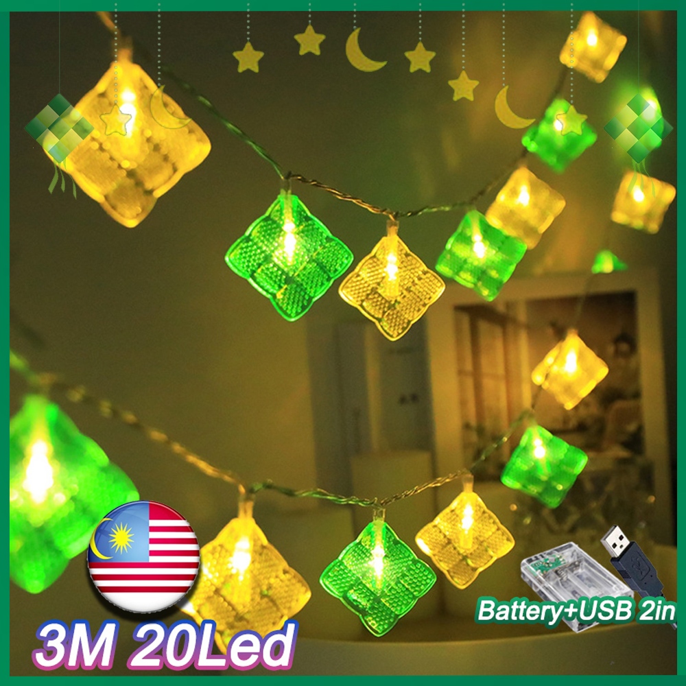 2025 Lampu raya 3M 20LED LED Fairy light Battery&USB powered lampu led ...
