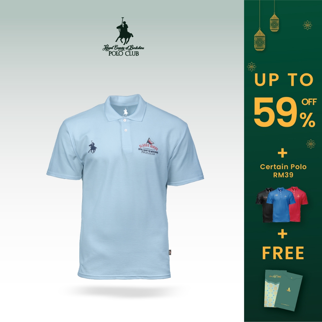 RCB Polo Club Men Baby Blue Short Sleeve Polo Shirt RMTS12150 | Shopee ...
