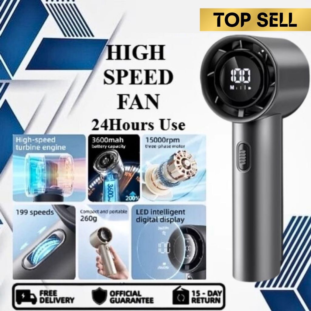 Panasonic Copy Mini Hand Fan Handheld 199Level Strong Wind Bladeless ...