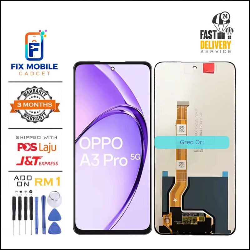 OPPO A3 PRO 5G CPH2639 CPH2665 A60 5G CPH2683 A3X CPH2641 GRED ORI LDC ...
