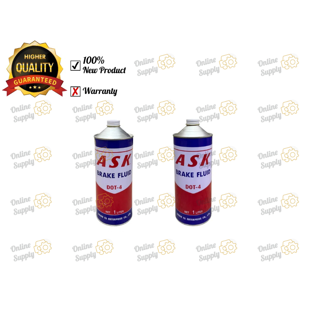 ASK Brake Fluid DOT-4 Red/Yellowish (1 Litter) | Shopee Malaysia