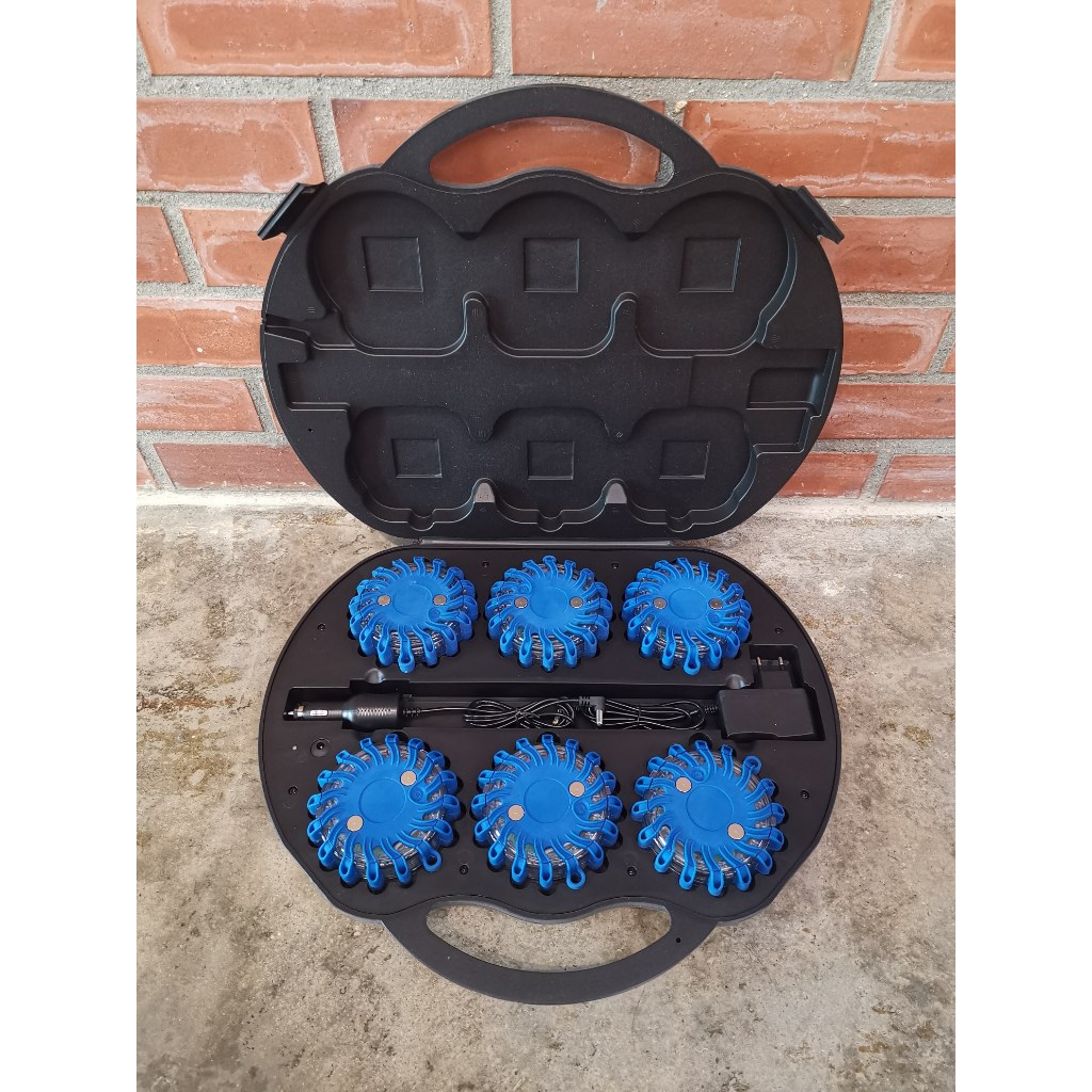 Led Flare Warning Light 6 Pack Suitcase Rechargeable Type Blue Light ...