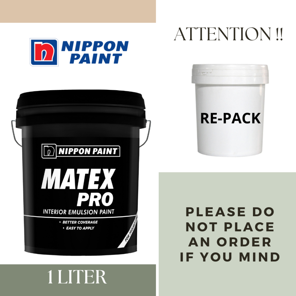 Nippon Matex Pro 1L Repack - 9102 White | Wall & Ceiling Paint - Touch ...