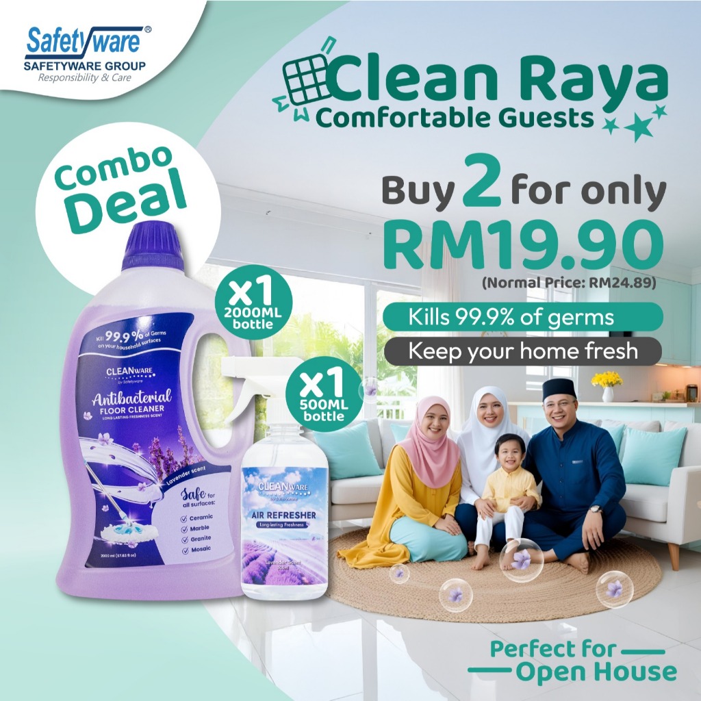 CLEANWARE Antibacterial Floor Cleaner | Pencuci Lantai | 2L | 5L | Lavender Scent | Shopee Malaysia