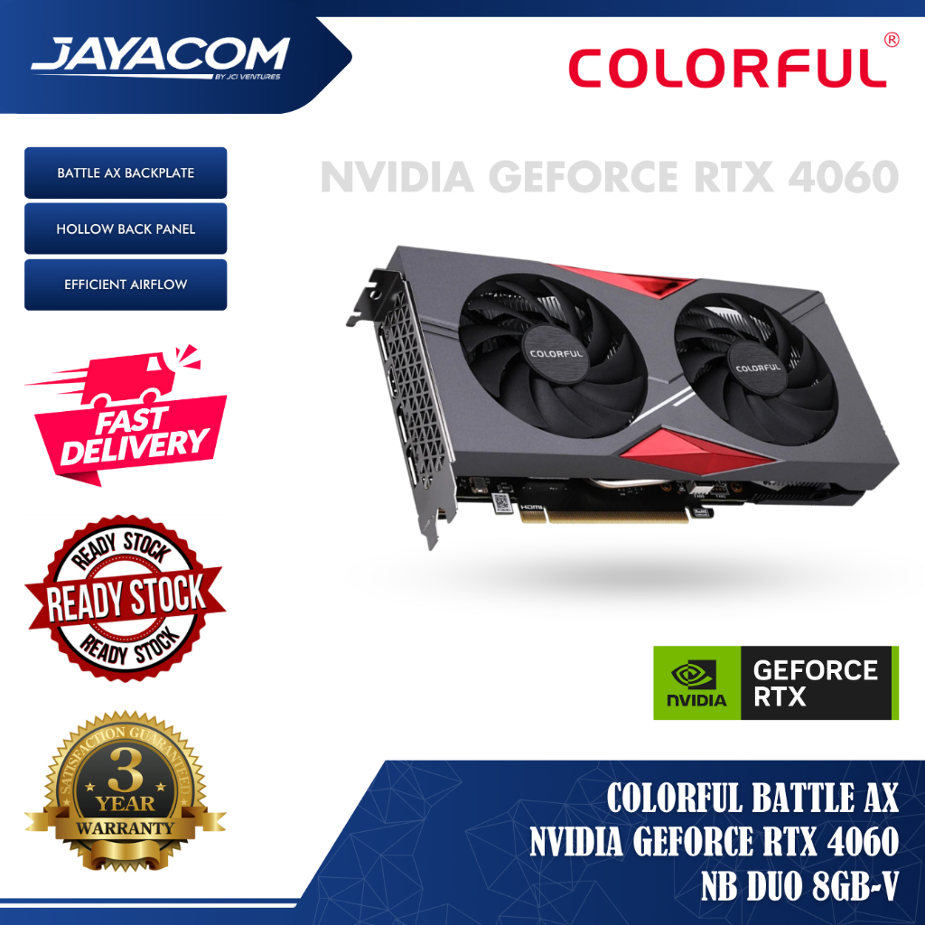 Colorful Battle AX Nvidia GeForce RTX 4060 NB DUO 8GB-V (Battle AX ...