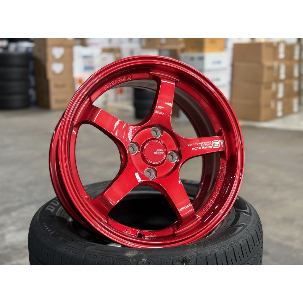 NEW 16X7J AOW GT Rim (set of 4) Red 4X100 for City Jazz Vios Yaris Myvi Mazda 2 | Shopee Malaysia