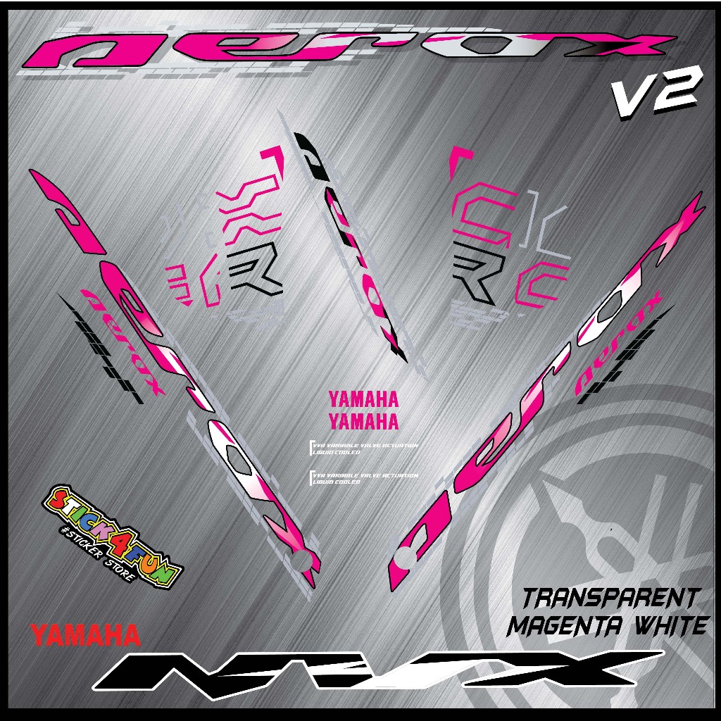 STRIPE MOTOR YAMAHA NVX / AEROX 155 V2 (41) TRANSPARENT COLOUR CUSTOM ...