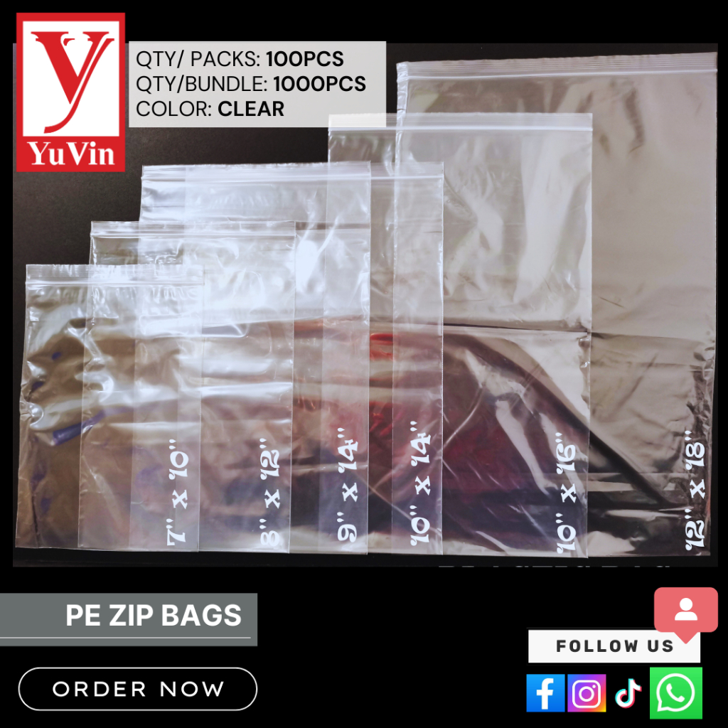 Zip Lock Plastic Bag / PE Zipper bag / Transparent Zip Lock Bag / Clear ...