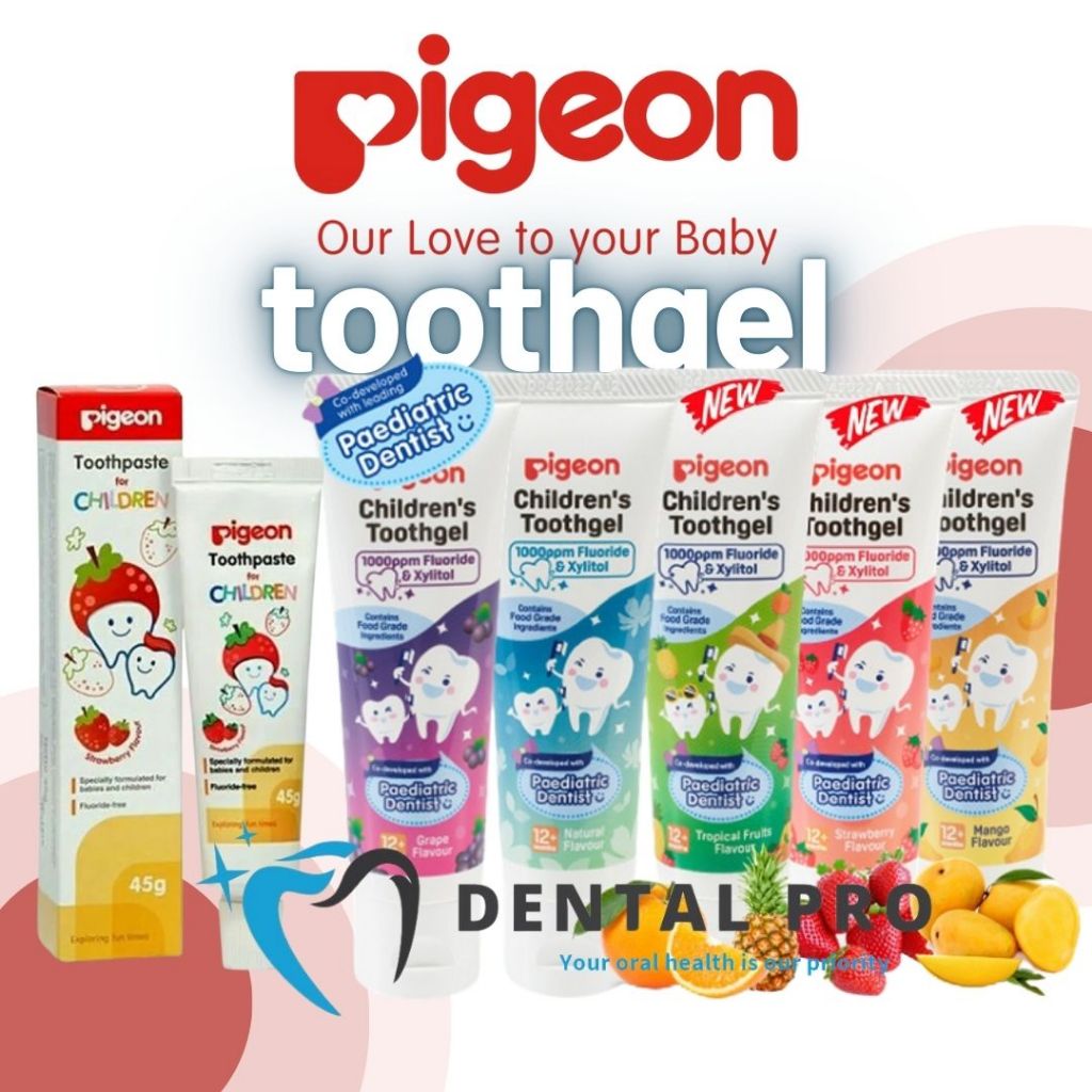Pigeon Children Toothgel 45g Children toothpaste (Fluoride/non-fluoride ...