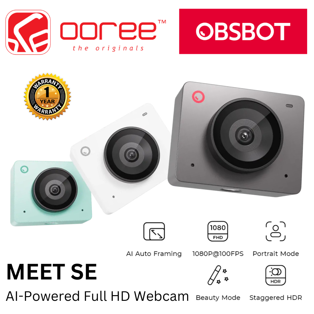 OBSBOT MEET SE AI-POWERED FULL HD 1080P WEBCAM WITH 1/2.8'' CMOS, BUILT ...