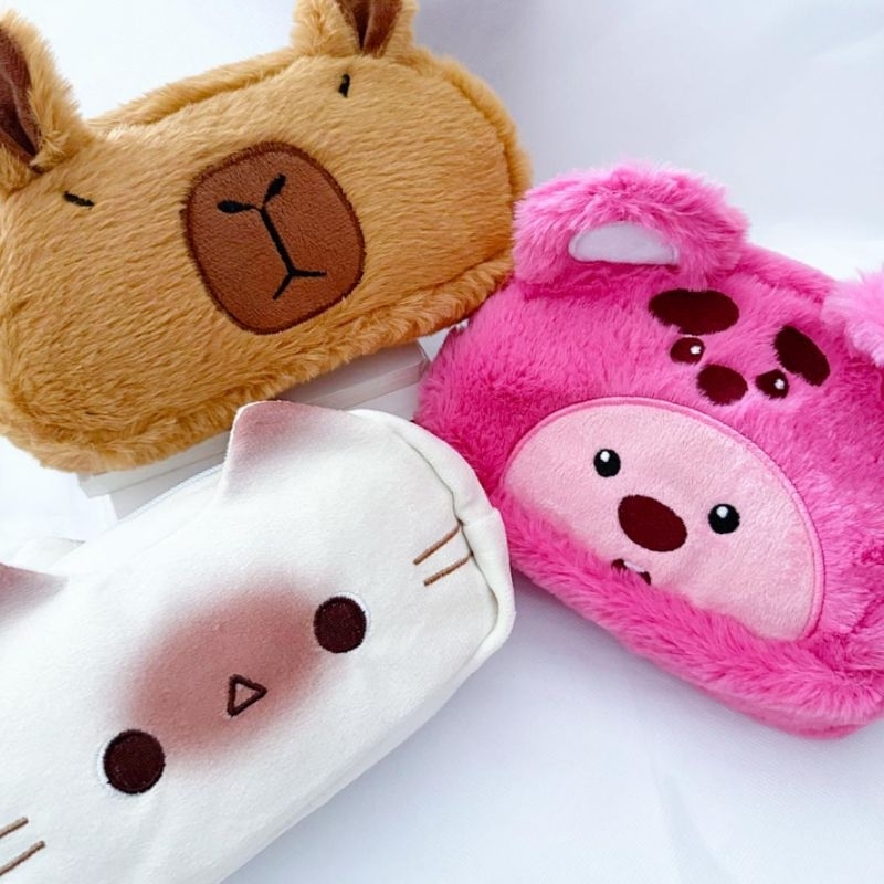 Unisex Cute Adorable Fluffy Plush Soft Cozy Animal Capybara Cat Loopy ...