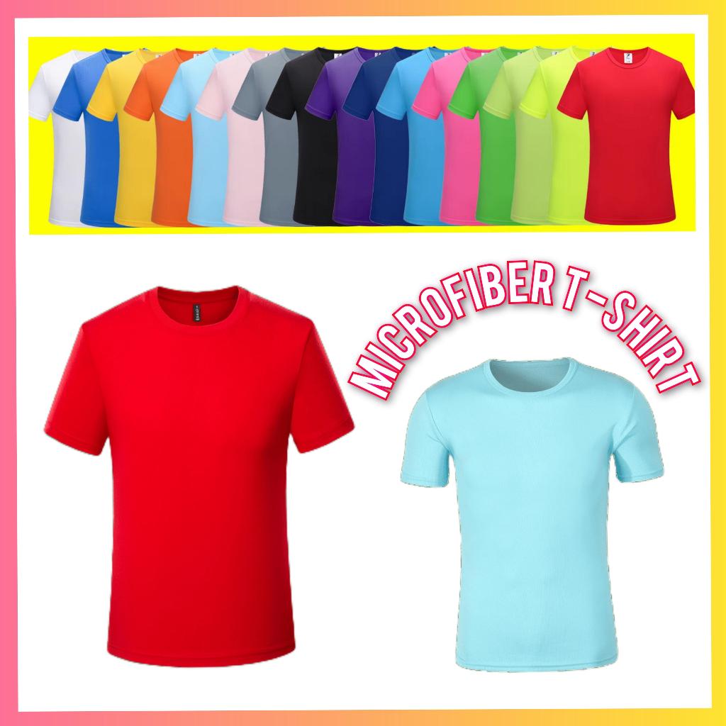 MICROFIBER T-SHIRT UNISEX QUICK DRY ROUND NECK SHORT SLEEVE SPORT SHIRT ...