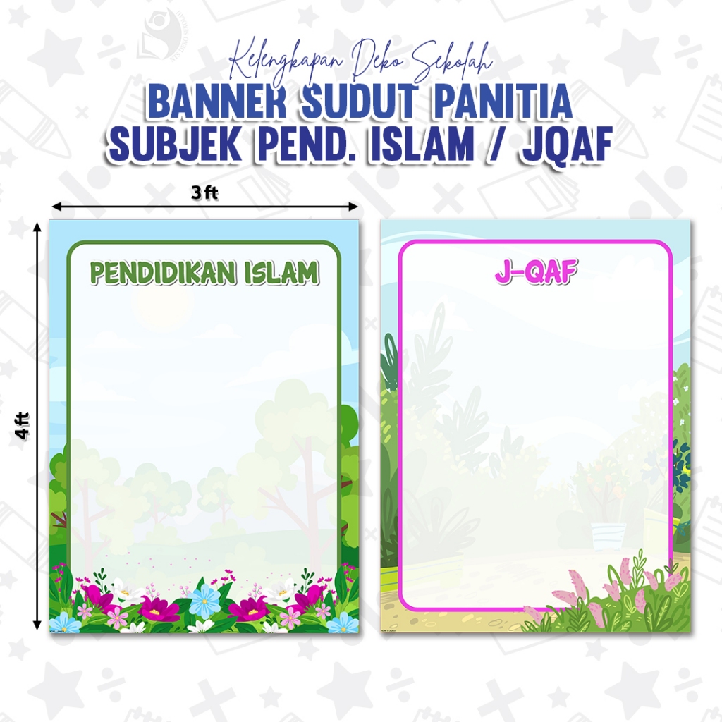 Banner Sudut Panitia - Subjek Pendidikan Islam / J-Qaf / Hiasan Kelas ...