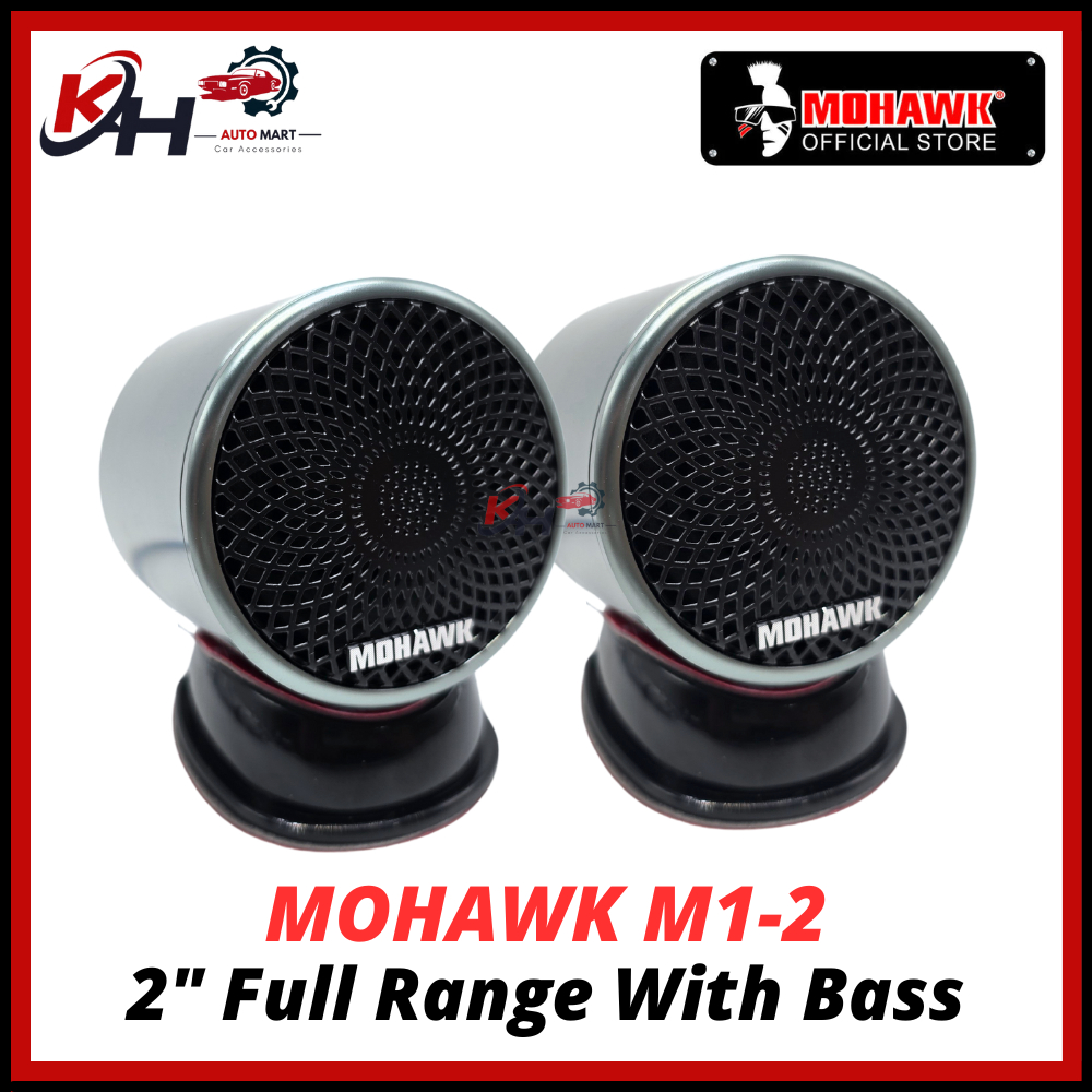 MOHAWK 2" Full Range Speaker With Bass, 80W - M1-2 SILVER SERIES Car Audio Dashboard Surround ...