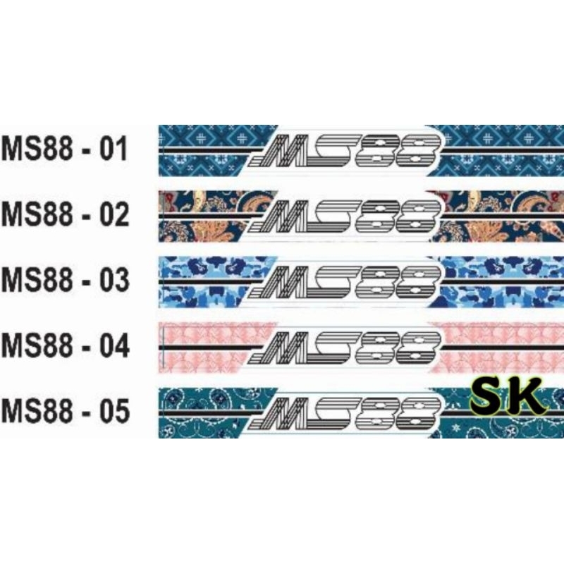 MOTORCYCLE HELMET MS88 STICKER STIKER DESIGN (SIZE FIT)!!! | Shopee ...