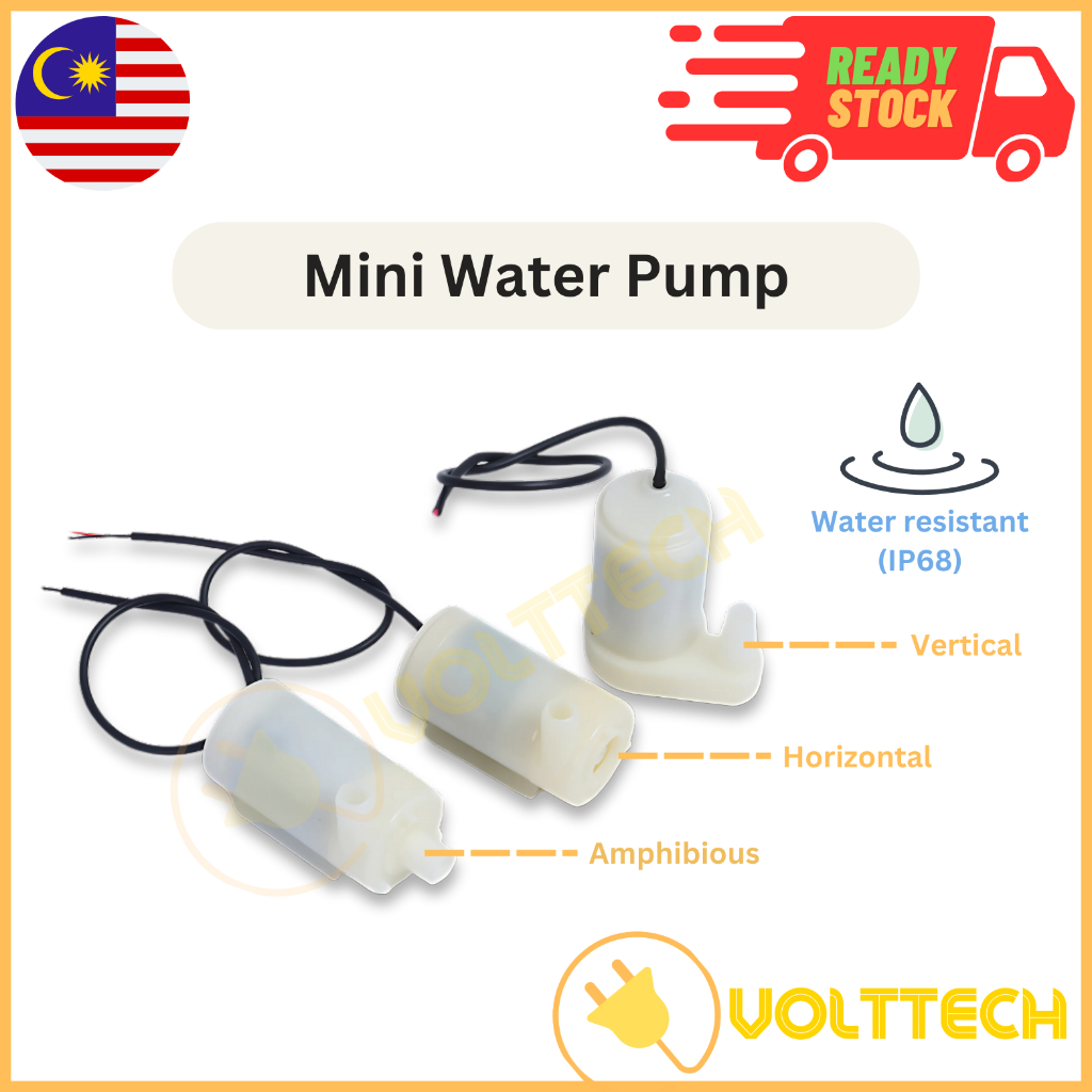 Micro Mini Wired / USB Submersible Water Pump DC 3V-5V | Shopee Malaysia