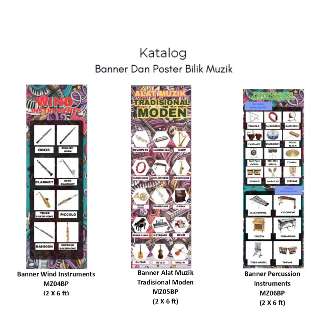 Banner Bunting Muzik (2 x 6 kaki) | Shopee Malaysia