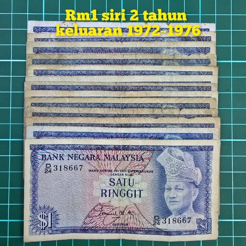 (A149) rm1 siri 2 duit kertas rm1 siri kedua duit kertas lama syiling lama mata wang lama jual ...
