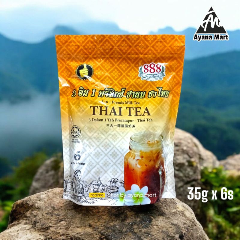 Thai Tea 888 Pracampur Thai Teh 35g x 6s Halal 3 in 1 Premix Milk Tea ...