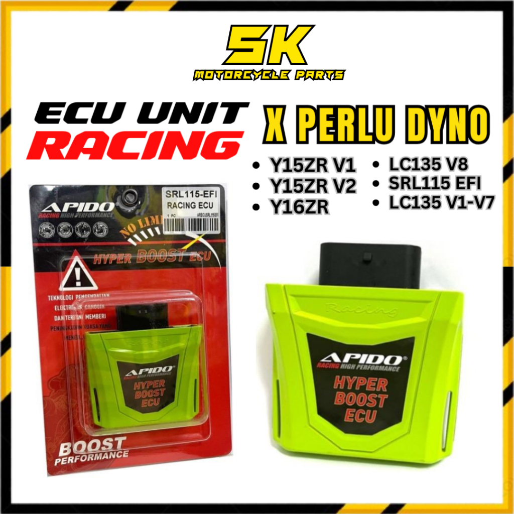 APIDO RACING ECU UNIT X PERLU DYNO NAIK RPM Y15 V1 V2 Y16ZR LC V8 LC135 ...