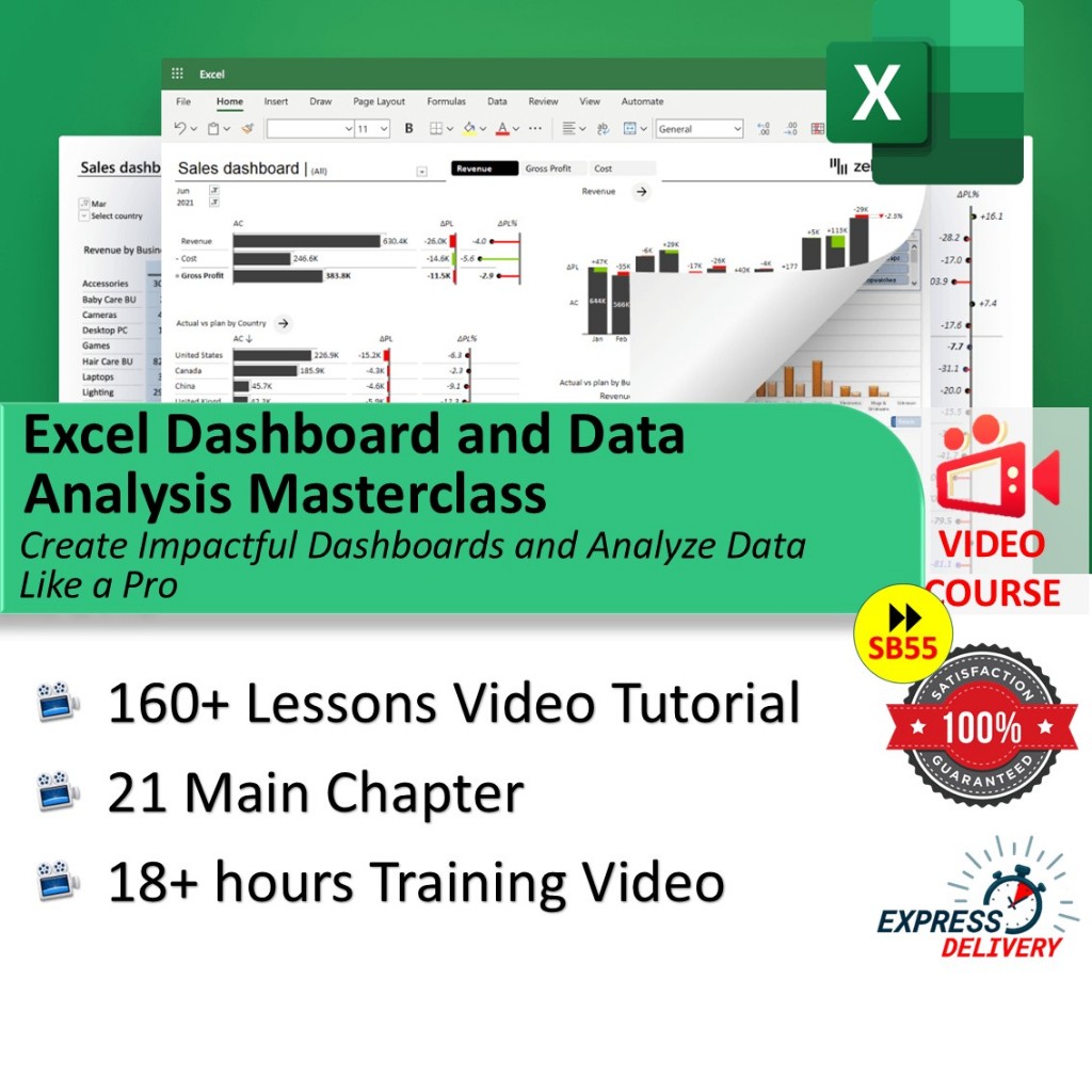 [Video Course] Microsoft Excel Dashboard and Data Analysis Masterclass Like A Pro [160 Lessons ...